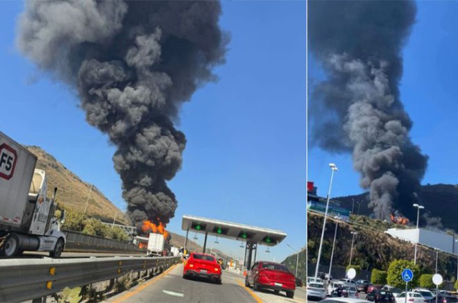 #Video: Pipa provoca incendio tras chocar contra caseta de cobro en la ...